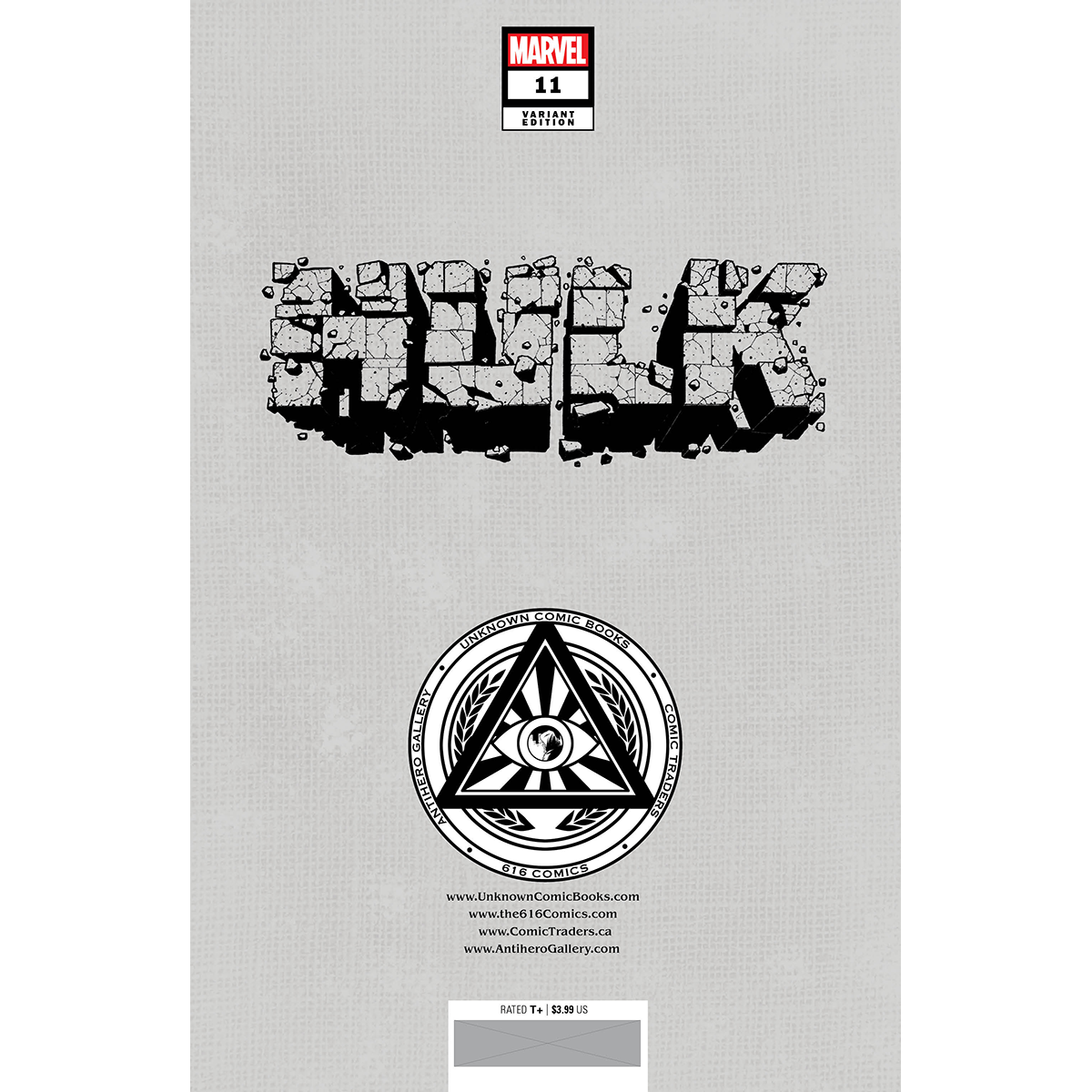 HULK #11 UNKNOWN COMICS DAVID NAKAYAMA EXCLUSIVE VIRGIN COLOR BLEED VA ...