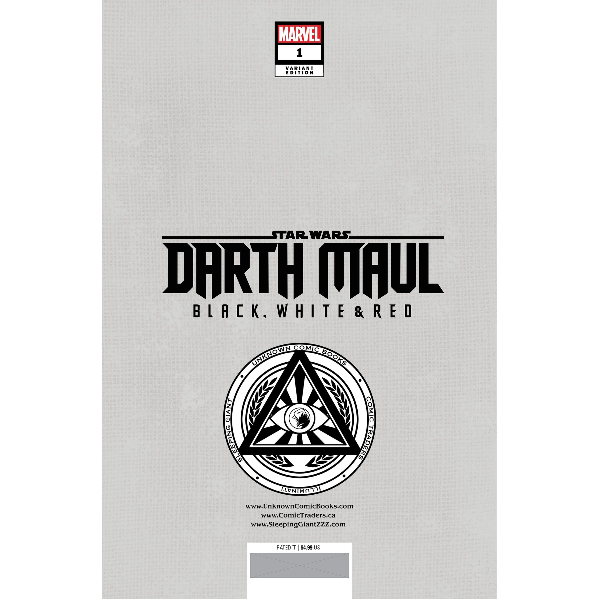 STAR WARS: DARTH MAUL - BLACK, WHITE & RED #1 UNKNOWN COMICS FELIPE MA ...