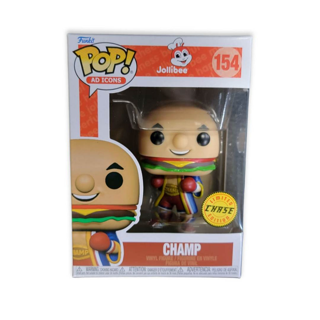 FUNKO POP! #154 JOLLIBEE CHAMP CHASE METALLIC PHILIPPINES EXCLUSIVE FI ...